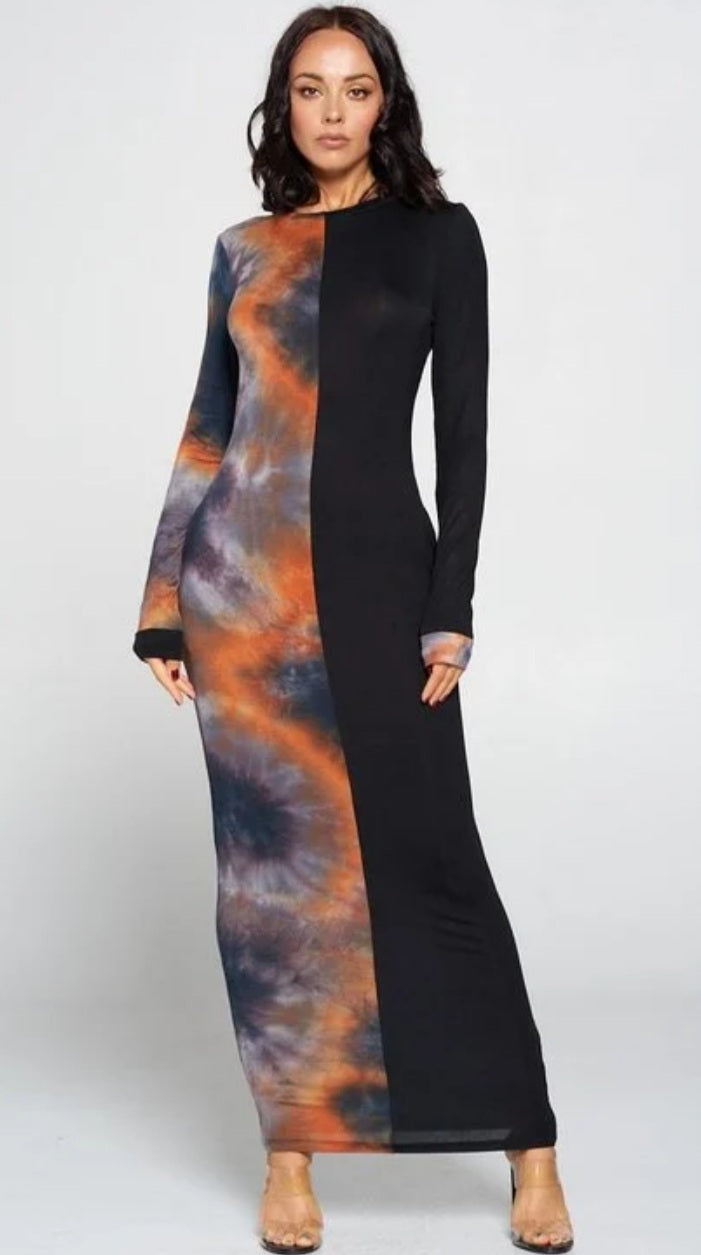 Rust Tye-Dye 2-Side Maxi Dress w/Pockets – Treasur's Secret Exchange ...